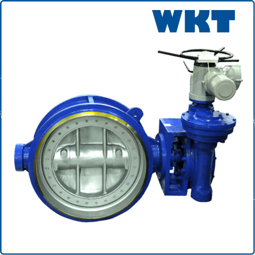Electric Actuated CL150 Butt welded WCB Triple Offset Butterfly Valves ...